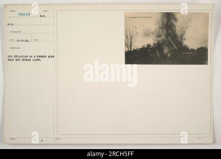 An enemy mine explodes during World War One, as captured in this ...