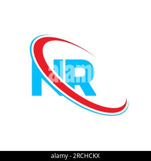 Initial linked letter NR logo design. Modern letter NR logo design ...