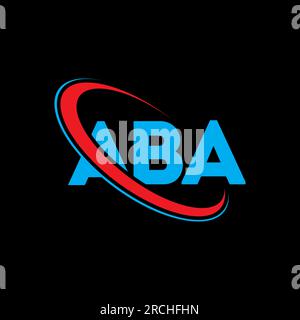 ABA circle letter logo design with circle and ellipse shape. ABA ...