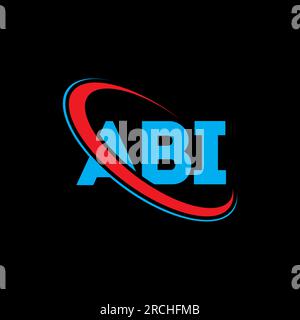 ABI circle letter logo design with circle and ellipse shape. ABI ...
