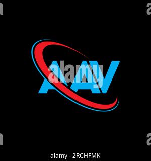 AAV circle letter logo design with circle and ellipse shape. AAV ...
