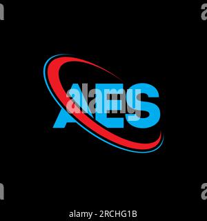 AES logo. AES letter. AES letter logo design. Initials AES logo linked ...