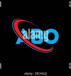 ABO circle letter logo design with circle and ellipse shape. ABO ...