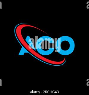 ACO circle letter logo design with circle and ellipse shape. ACO ...