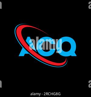 ACQ circle letter logo design with circle and ellipse shape. ACQ ...