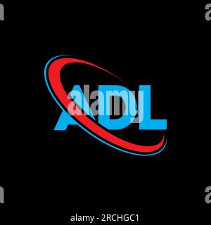 ADL circle letter logo design with circle and ellipse shape. ADL ...