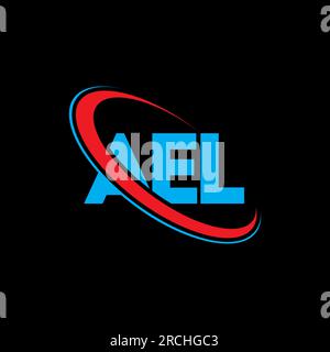 AEL circle letter logo design with circle and ellipse shape. AEL ...