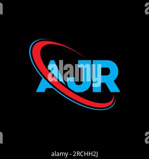 AJR circle letter logo design with circle and ellipse shape. AJR ...