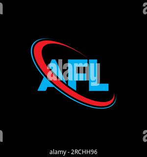 AFL circle letter logo design with circle and ellipse shape. AFL ...