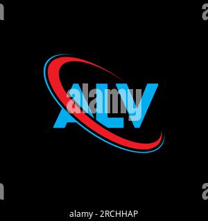 ALV circle letter logo design with circle and ellipse shape. ALV ...