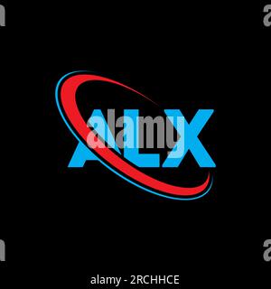 ALX circle letter logo design with circle and ellipse shape. ALX ...