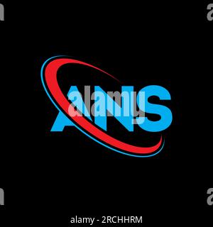 ANS circle letter logo design with circle and ellipse shape. ANS ...