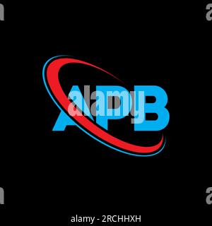APB circle letter logo design with circle and ellipse shape. APB ...
