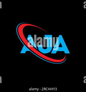 AJA circle letter logo design with circle and ellipse shape. AJA ...