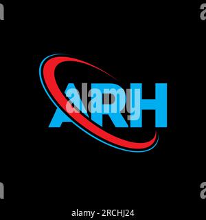 ARH letter logo design for technology company. ARH logo design black ...