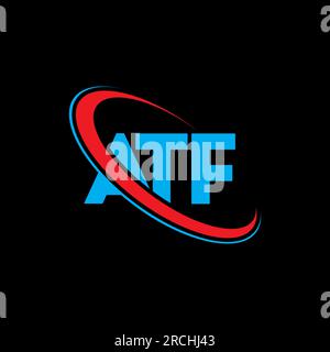 ATF logo. ATF letter. ATF letter logo design. Initials ATF logo linked with circle and uppercase ...