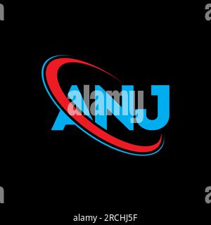 ANJ logo. ANJ letter. ANJ letter logo design. Initials ANJ logo linked ...