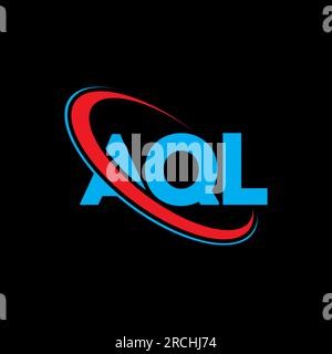 AQL circle letter logo design with circle and ellipse shape. AQL ...