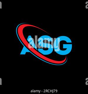 ASG circle letter logo design with circle and ellipse shape. ASG ...