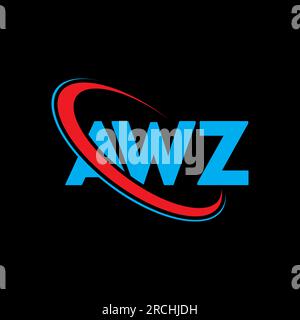 AWZ circle letter logo design with circle and ellipse shape. AWZ ...