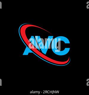 AVC circle letter logo design with circle and ellipse shape. AVC ...