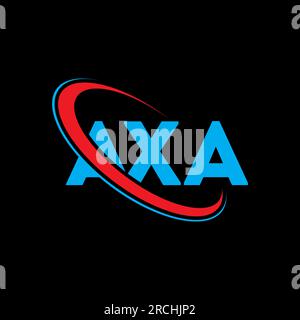 AXA circle letter logo design with circle and ellipse shape. AXA ...