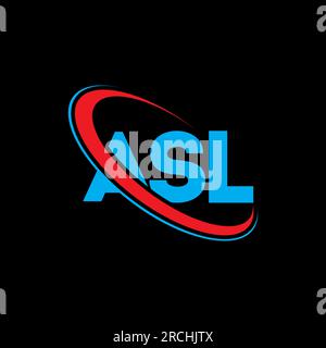 ASL circle letter logo design with circle and ellipse shape. ASL ...