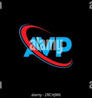AVP circle letter logo design with circle and ellipse shape. AVP ...