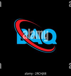 BAQ circle letter logo design with circle and ellipse shape. BAQ ...