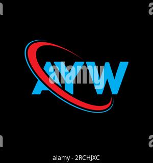 AYW letter logo design for technology company. AYW logo design black ...