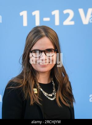 Prime Minister of Iceland Katrin Jakobsdottir seen before the European ...