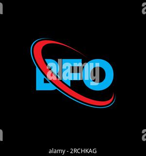 BFO circle letter logo design with circle and ellipse shape. BFO ...