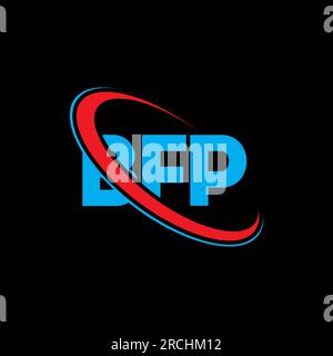 BFP circle letter logo design with circle and ellipse shape. BFP ...