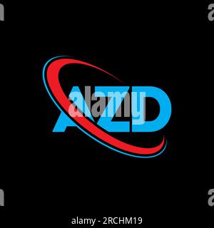 AZD circle letter logo design with circle and ellipse shape. AZD ...