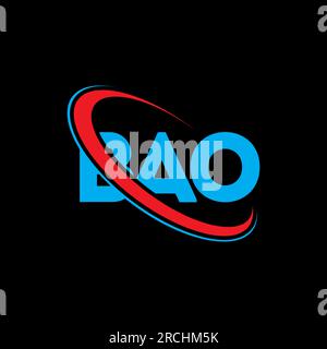 BAO circle letter logo design with circle and ellipse shape. BAO ...