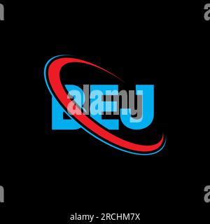 BEJ circle letter logo design with circle and ellipse shape. BEJ ...