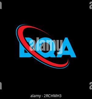 BQA circle letter logo design with circle and ellipse shape. BQA ...