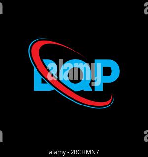 BQP circle letter logo design with circle and ellipse shape. BQP ...