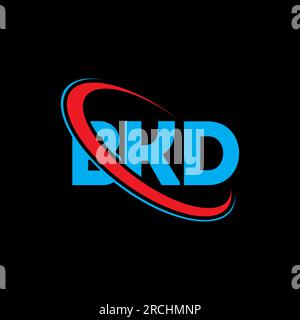 BKD circle letter logo design with circle and ellipse shape. BKD ...