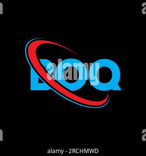 BOQ circle letter logo design with circle and ellipse shape. BOQ ...