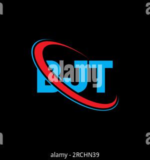 BJT circle letter logo design with circle and ellipse shape. BJT ...