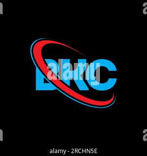 BKC circle letter logo design with circle and ellipse shape. BKC ...