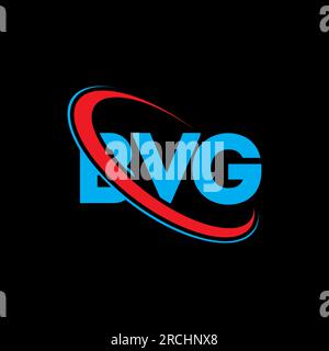 BVG circle letter logo design with circle and ellipse shape. BVG ...