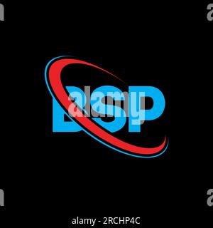 BSP circle letter logo design with circle and ellipse shape. BSP ...