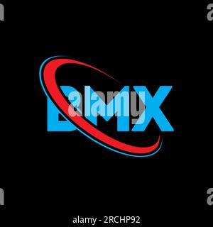 BMX circle letter logo design with circle and ellipse shape. BMX ...