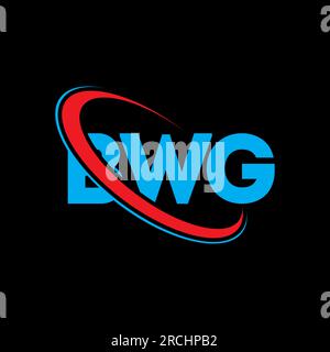 BWG circle letter logo design with circle and ellipse shape. BWG ...