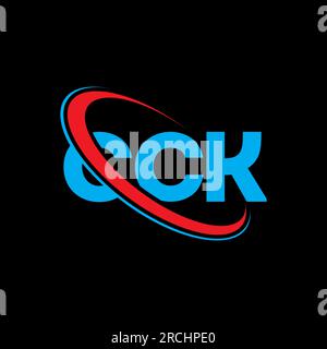 CCK circle letter logo design with circle and ellipse shape. CCK ...