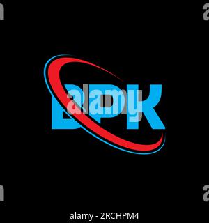 BPK circle letter logo design with circle and ellipse shape. BPK ...
