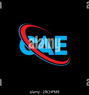 CAE circle letter logo design with circle and ellipse shape. CAE ...