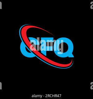 CFQ circle letter logo design with circle and ellipse shape. CFQ ...